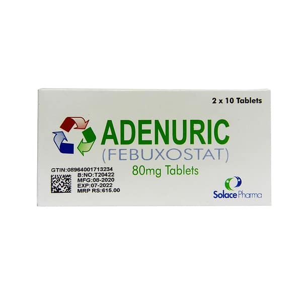 Adenuric 80mg Tablet 10 'S - Uses, Formula, Side Effects