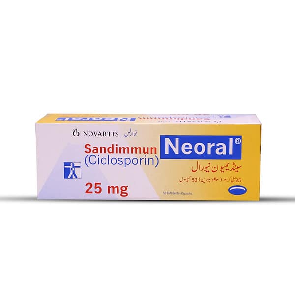 Sandimmun Neoral 25mg Capsule 5 'S - Uses, Formula, Side Effects