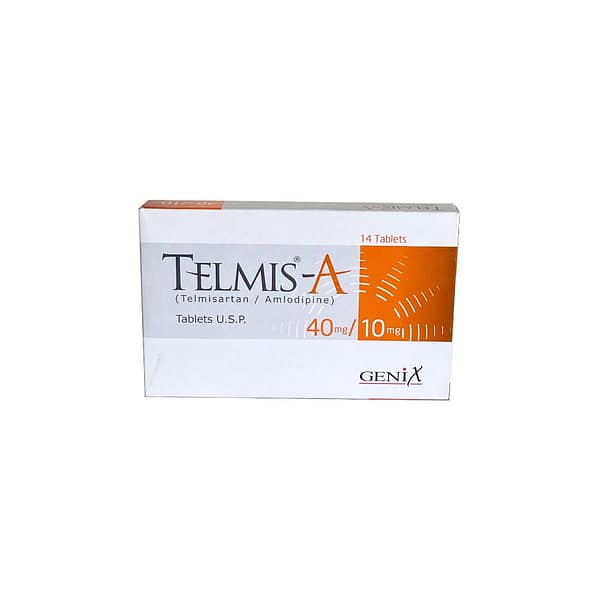 Telmis-A 10mg+40mg Tablet 14 'S - Uses, Formula, Side Effects