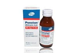 Ponstan 50mg/5ml Suspension 60 ml - Uses, Formula, Side Effects