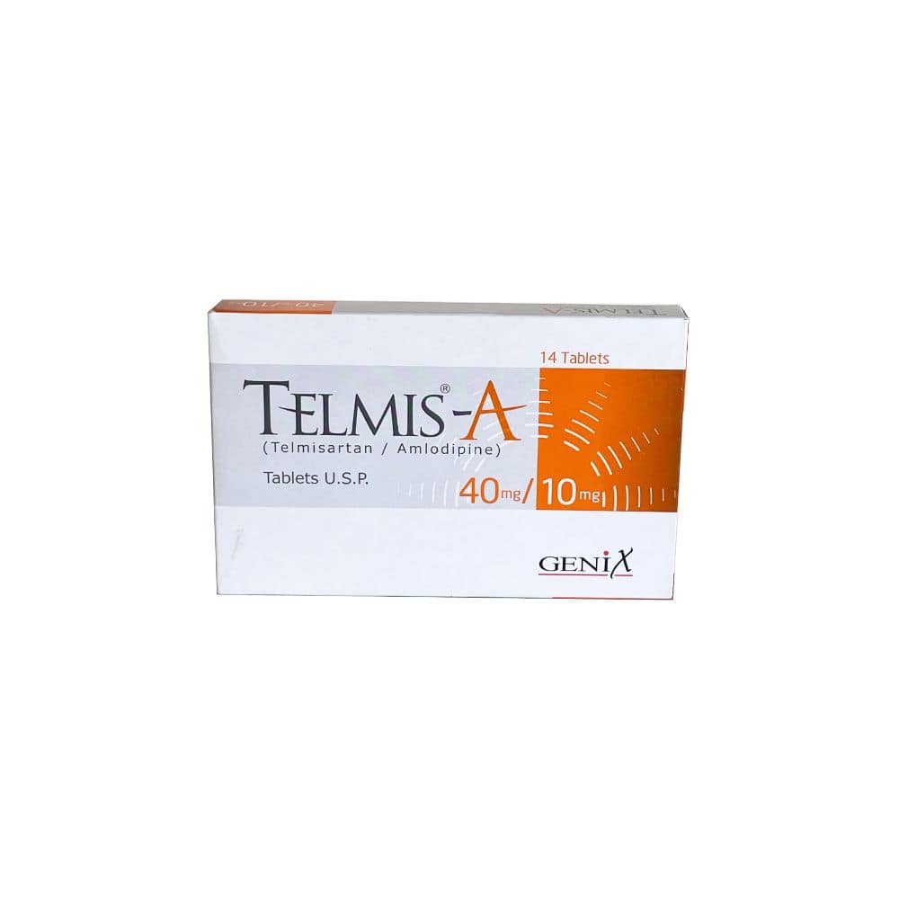 Telmis-A 10mg+40mg Tablet 14 'S - Uses, Formula, Side Effects