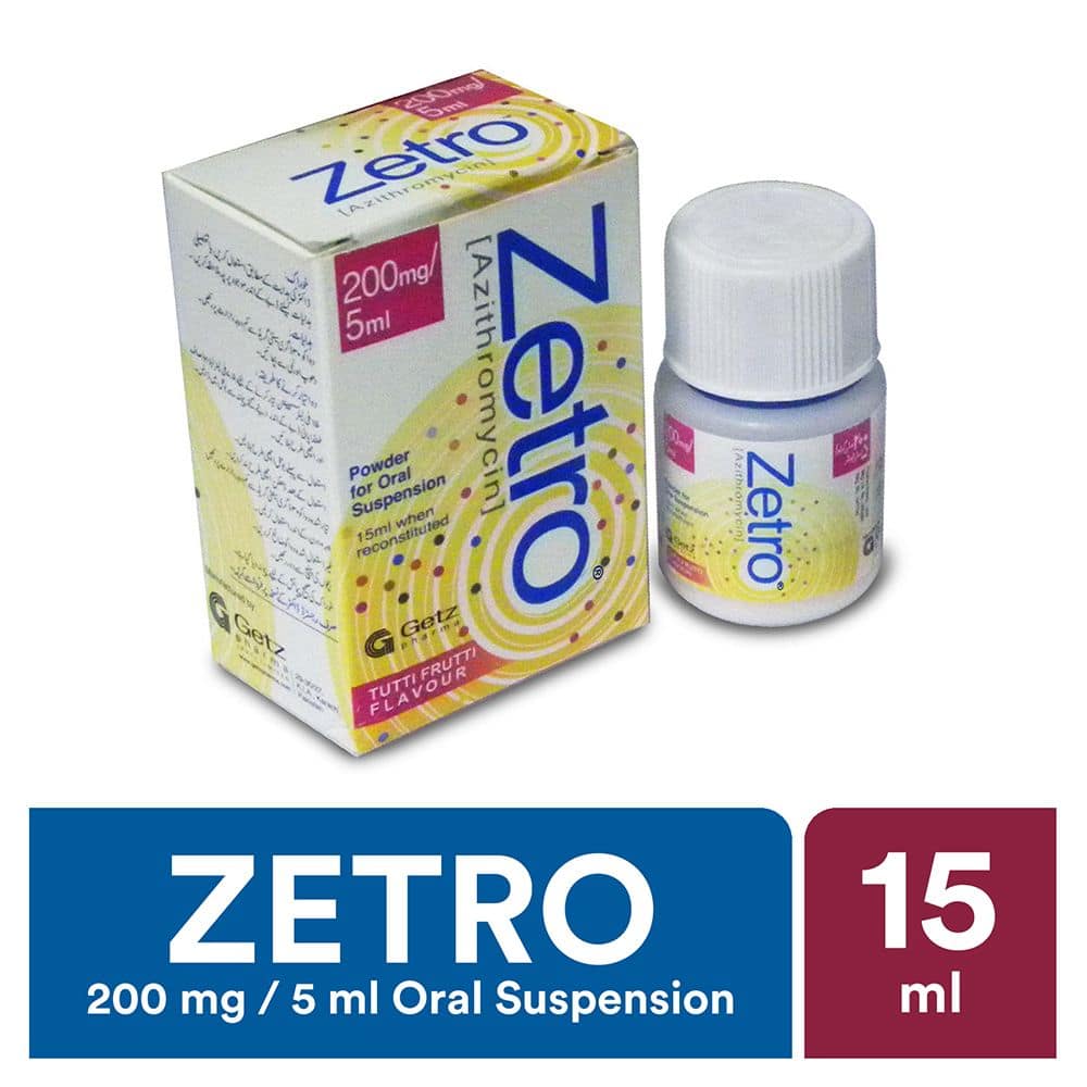 Zetro Dry 200mg/5ml Suspension 15 ml - Uses, Formula, Side Effects
